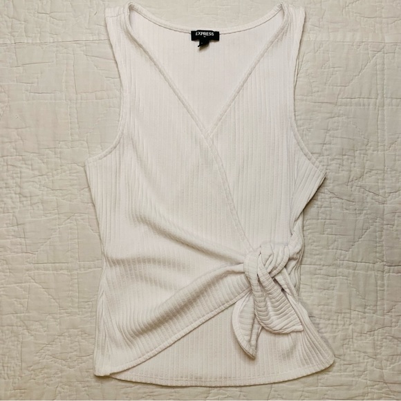 Express | Tops | Express White Wrap Sleeveless Top Size S | Poshmark